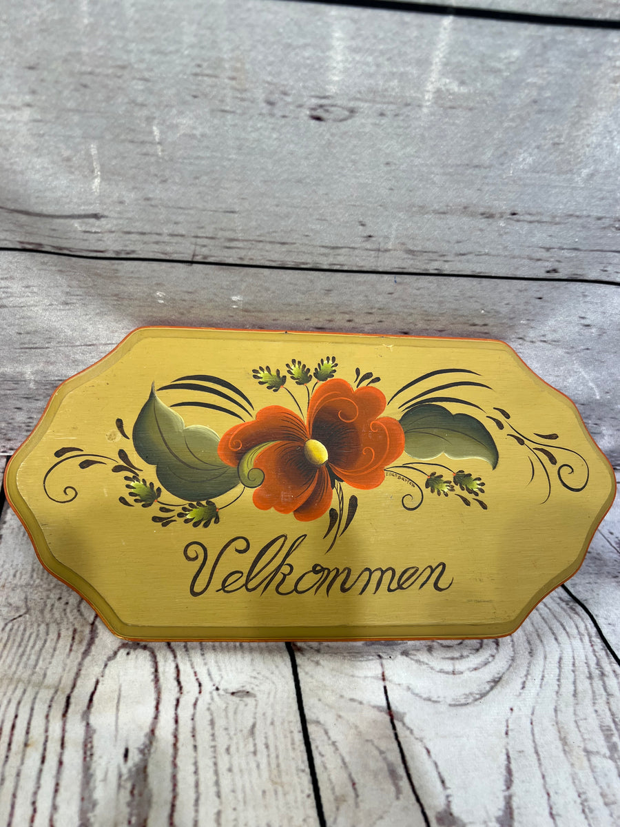 Welcome rosemaling Sign – The Nickel Barn